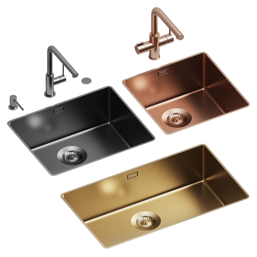 Tasca Pura Slim Kitchen Sinks - 3D Model for Corona