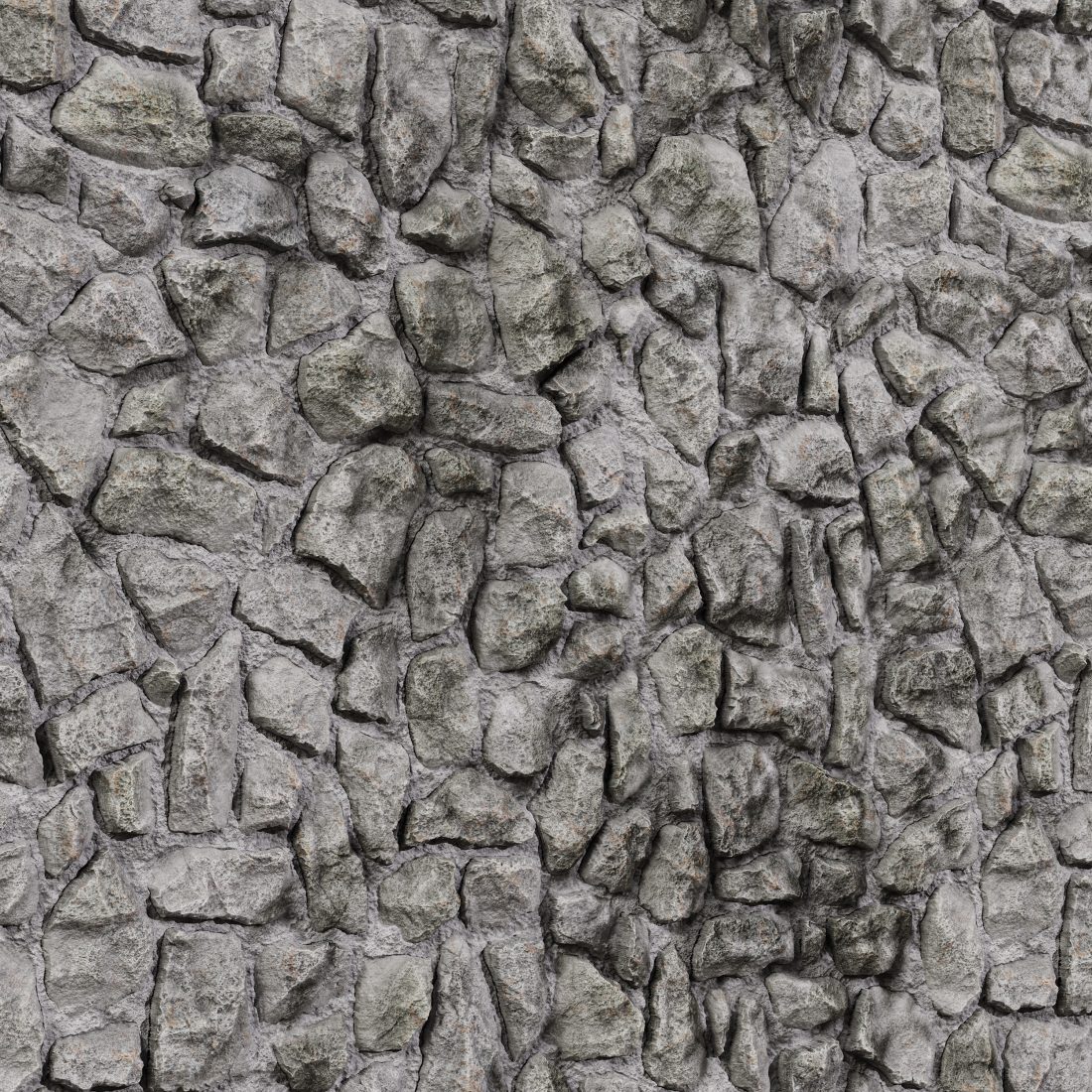 Stone Wall 12 (seamless) - 3D Model for VRay