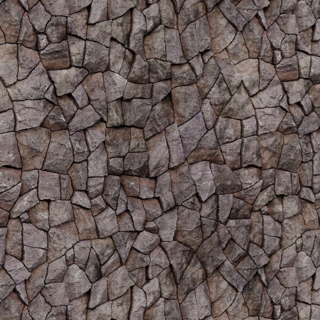 Stone Wall 13 (seamless) - 3D Model for VRay