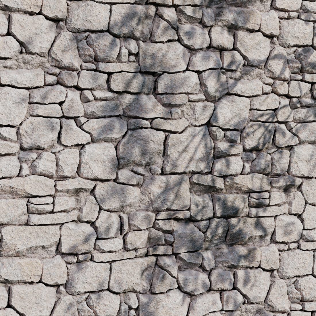 Stone Wall 16 (seamless) - 3D Model for VRay