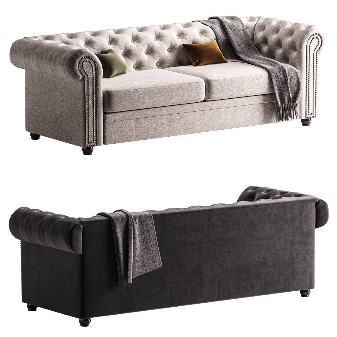 Odum Velvet Sofa 3D Model for Corona | CGMood