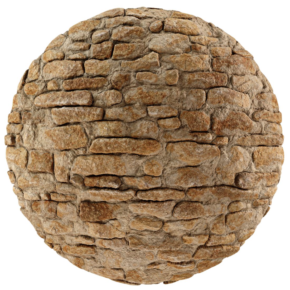 Stone Wall 19 (seamless) - 3D Model for VRay