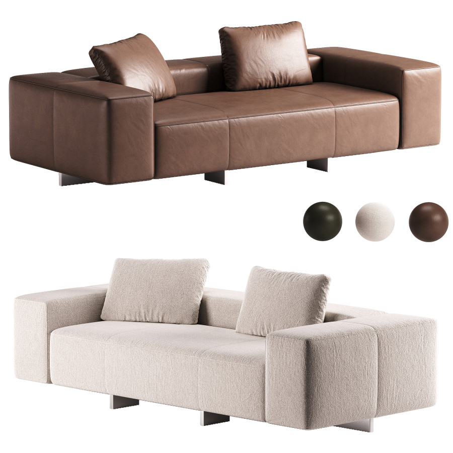 Yves Sofa 248 Cm By Minotti - 3D Model for Corona