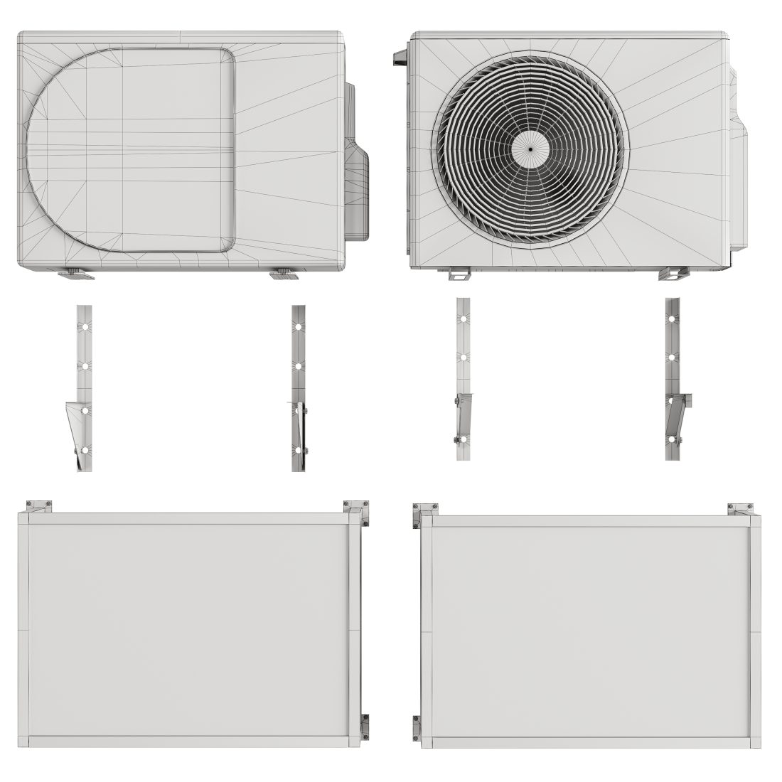 Air Conditioners Outdoor Unit Set 3D Model for VRay, Corona | CGMood