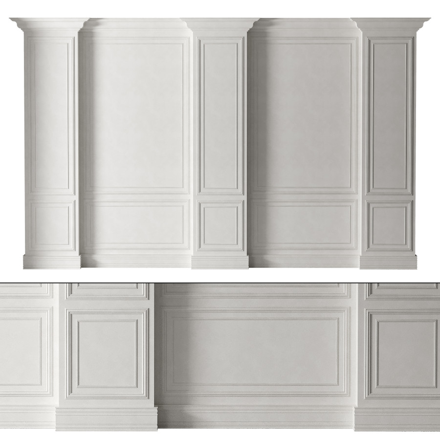Classic 3d Wall Panel Elegant Design For Interior 3D Model for VRay ...