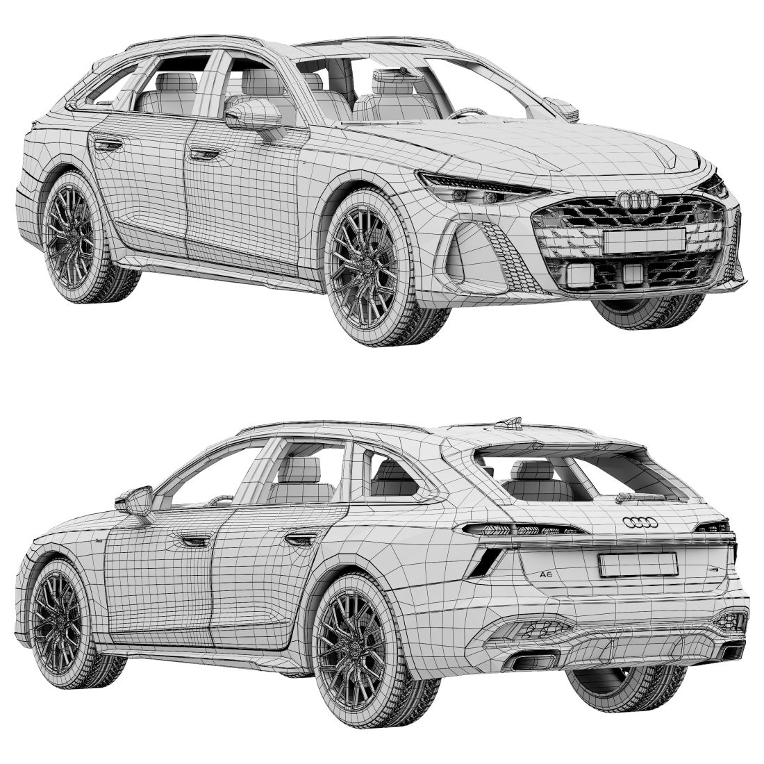 Audi A6 Avant S-line 2026 - 3D Model for VRay