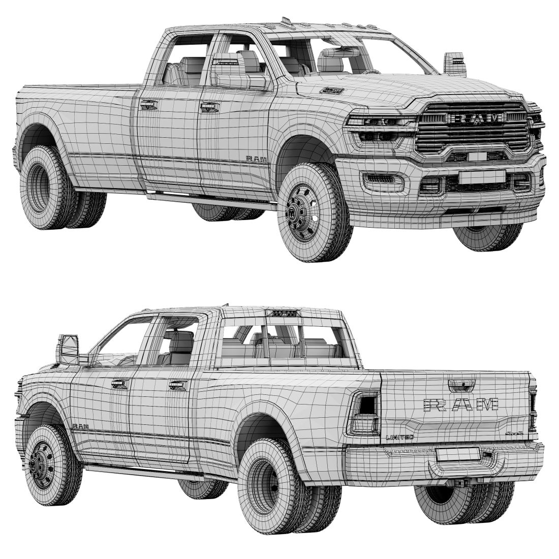 RAM 3500 Limited 2025 3D Model for VRay | CGMood