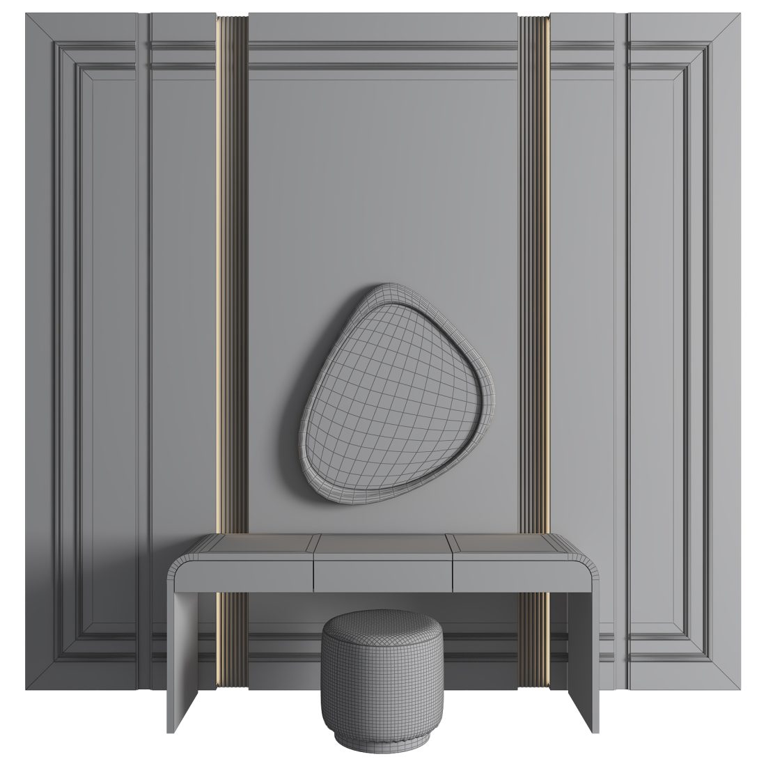 Dressing Table 05 3D Model for VRay, Corona | CGMood