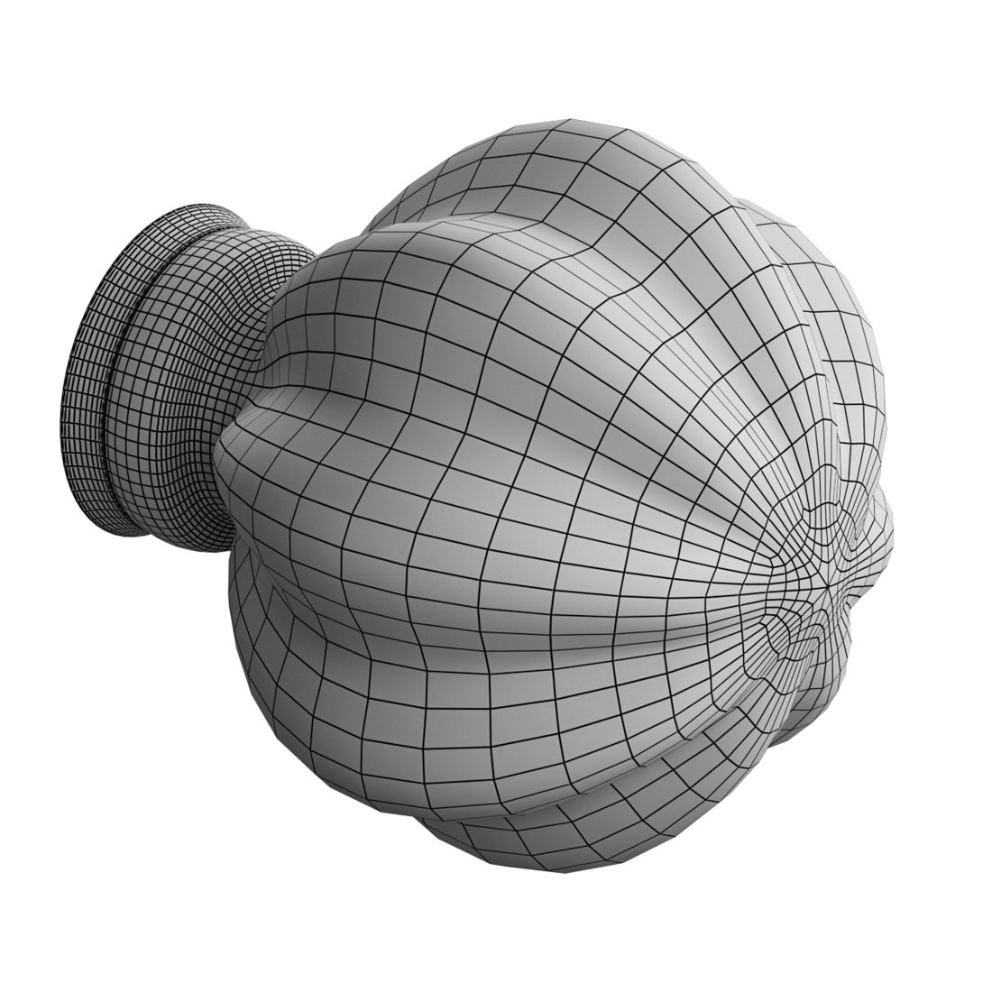 Cabinet Knob Wrought Iron Mission 1.5" Dia - 3D Model for Corona