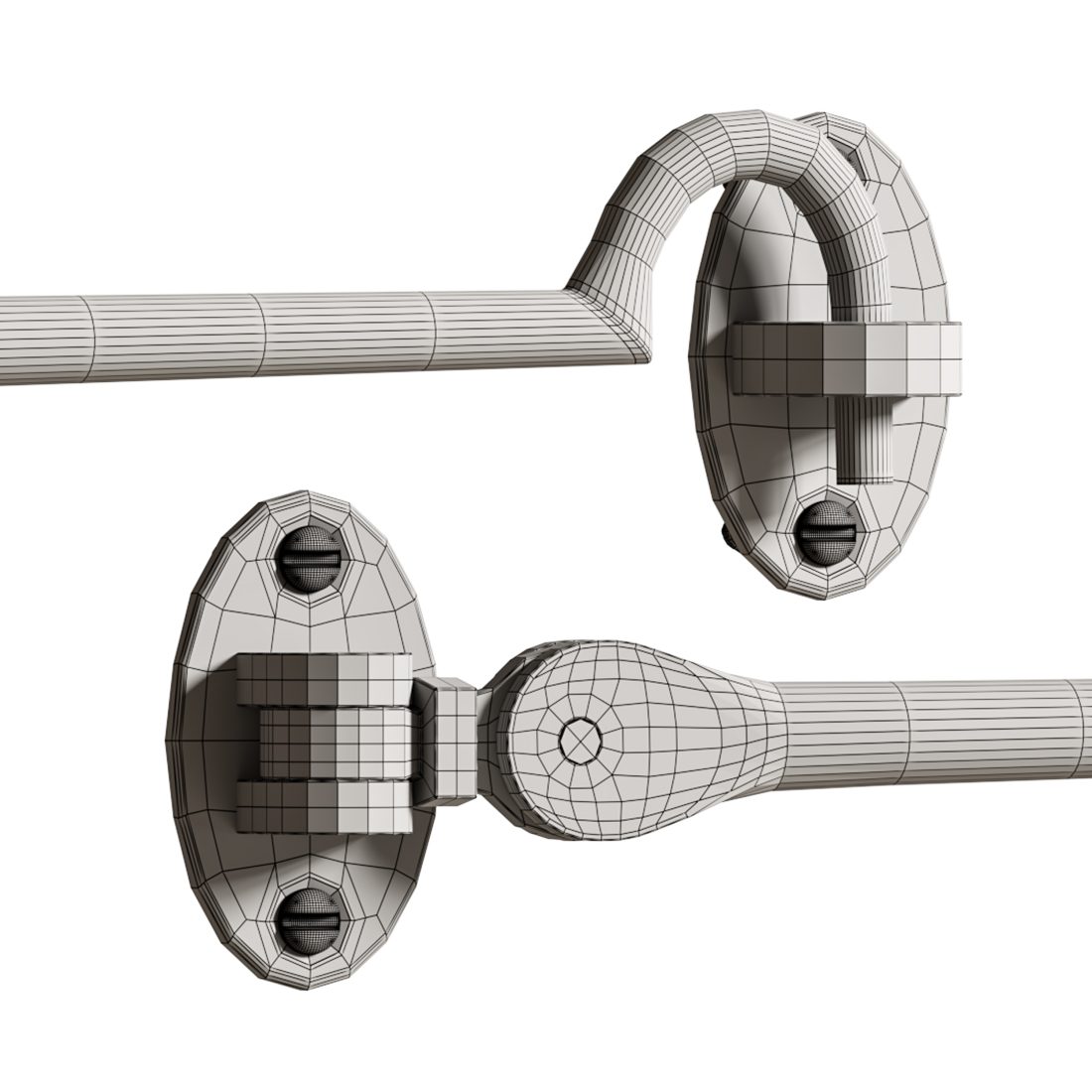 Cabin Hook Eye Shed Gate Door Latch Locker Holder - 3D Model for Corona