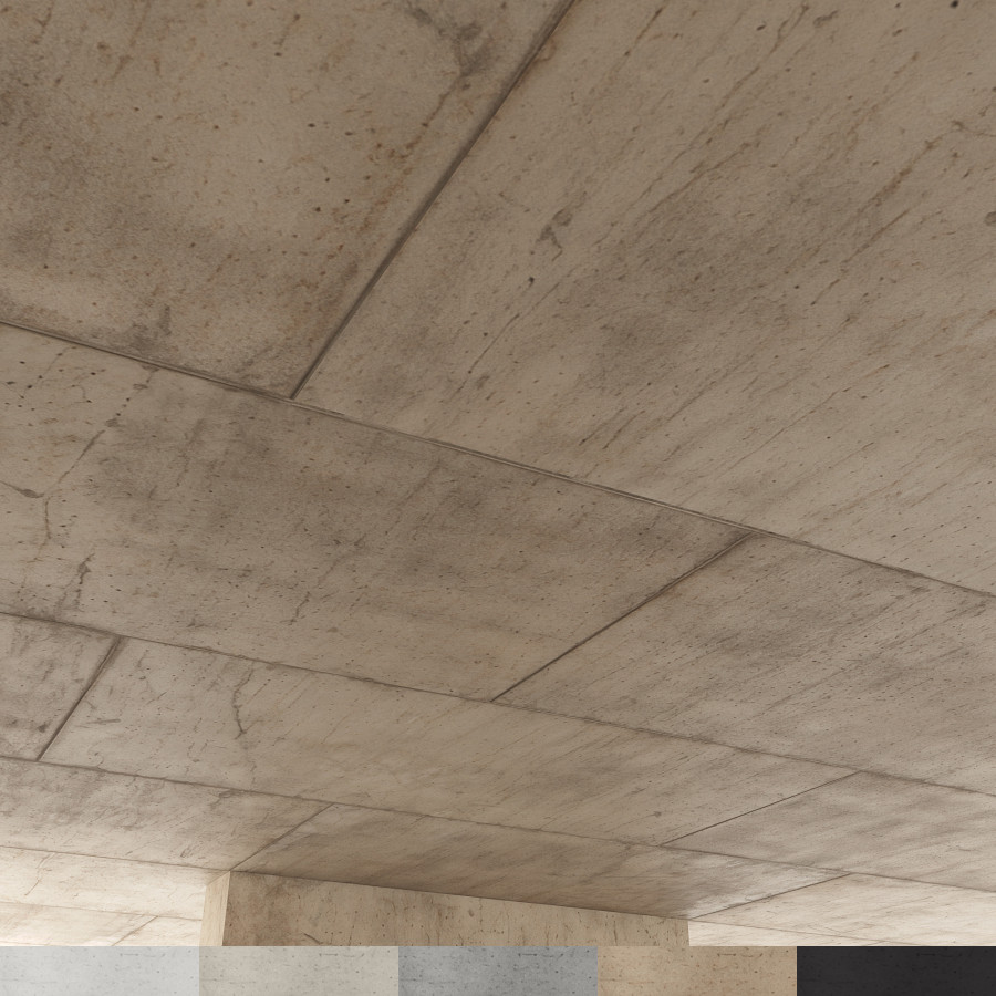 Monolithic Concrete Ceiling - Slab Joints 05 Texture / PBR Material ...