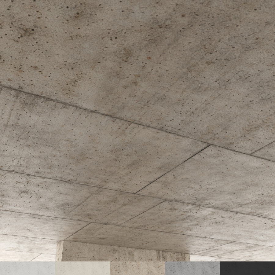 Monolithic Concrete Ceiling - Slab Joints 06 Texture / PBR Material ...