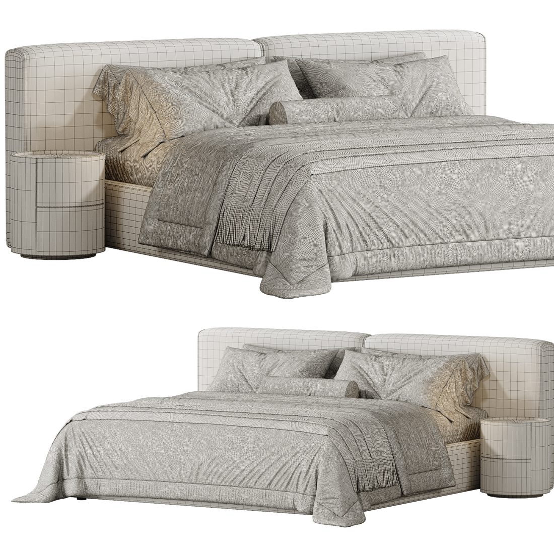 Dabl Bed 3D Model for VRay, Corona | CGMood