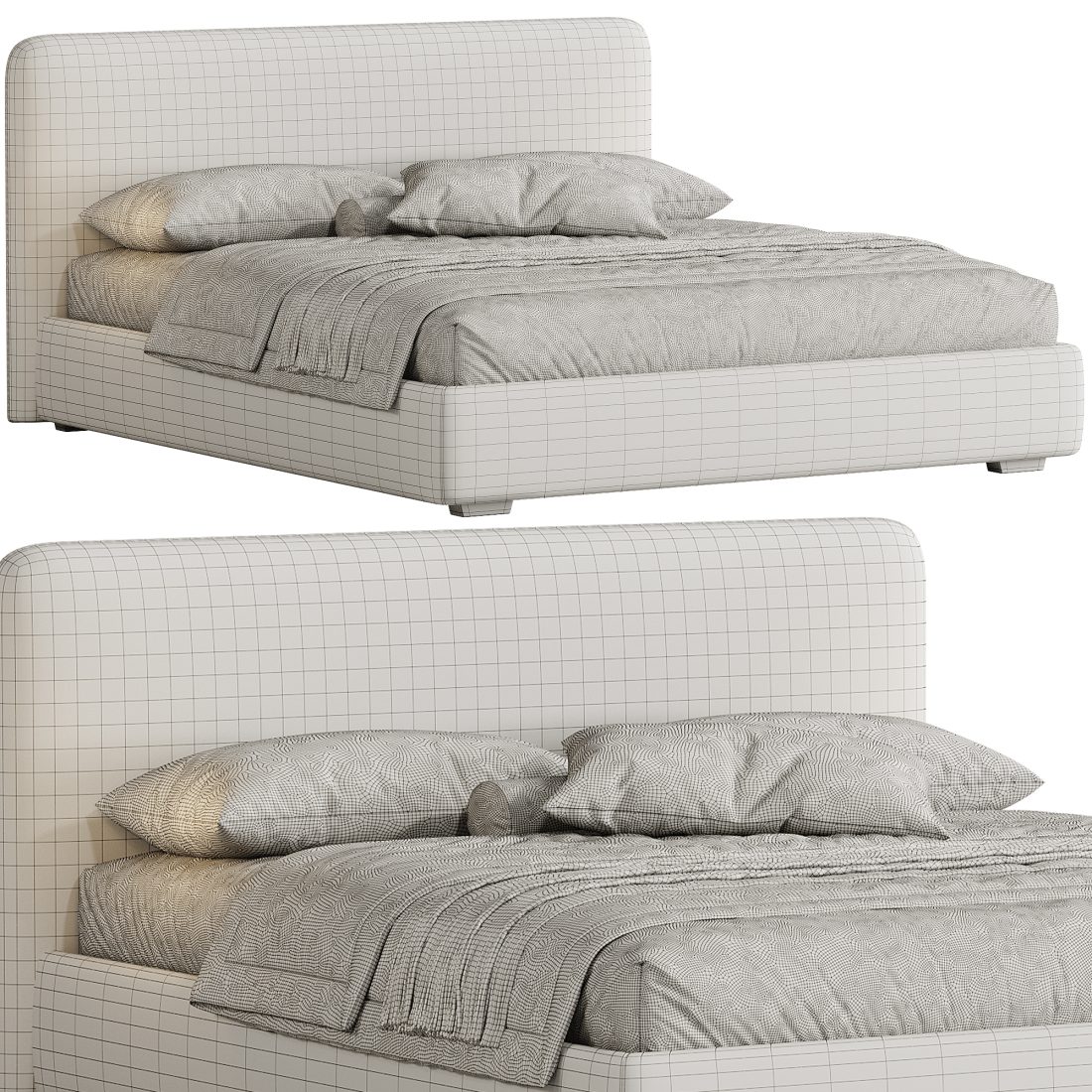 Marli Bed - 3D Model for VRay, Corona