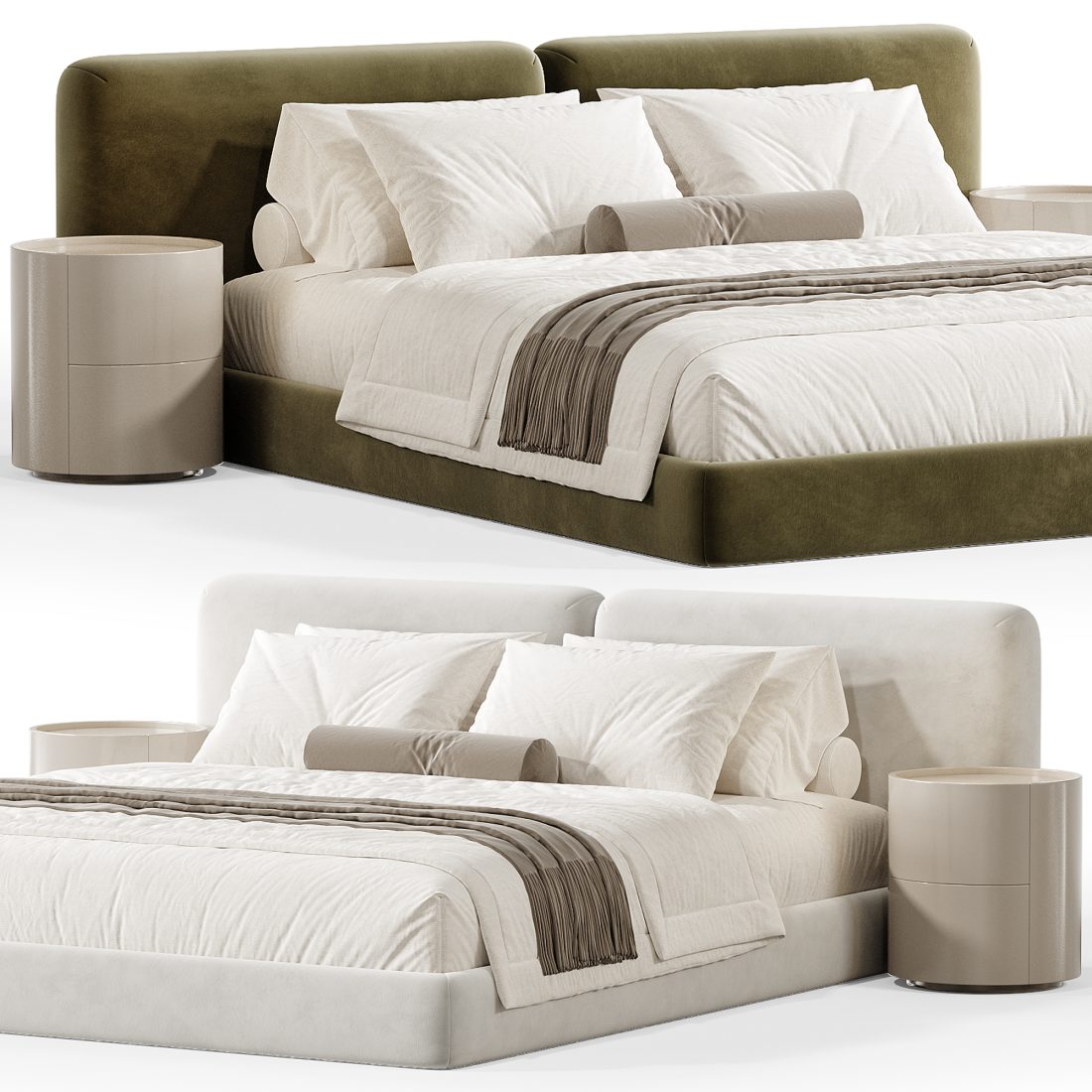 Simpatico Bed - 3D Model for VRay, Corona