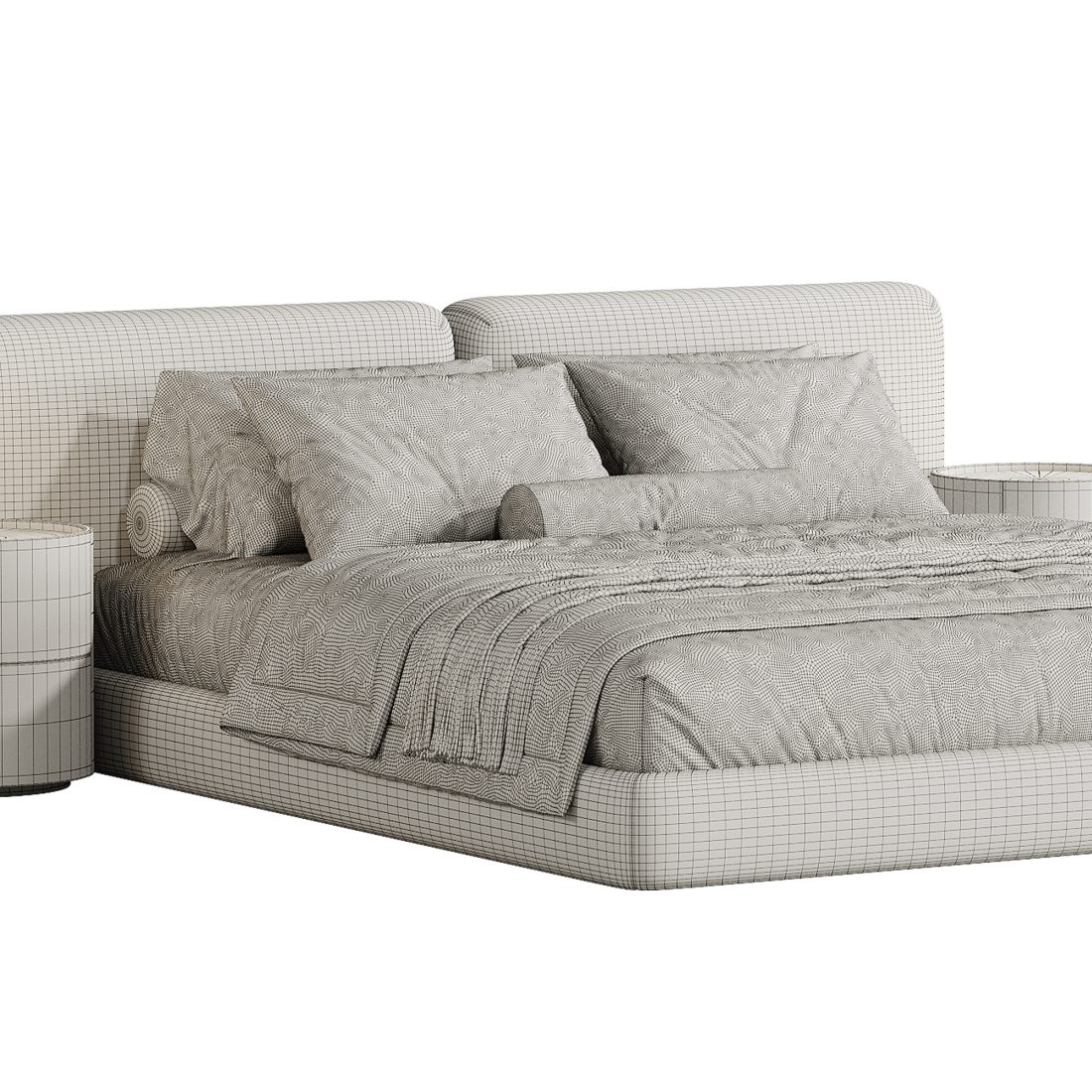 Simpatico Bed - 3D Model for VRay, Corona