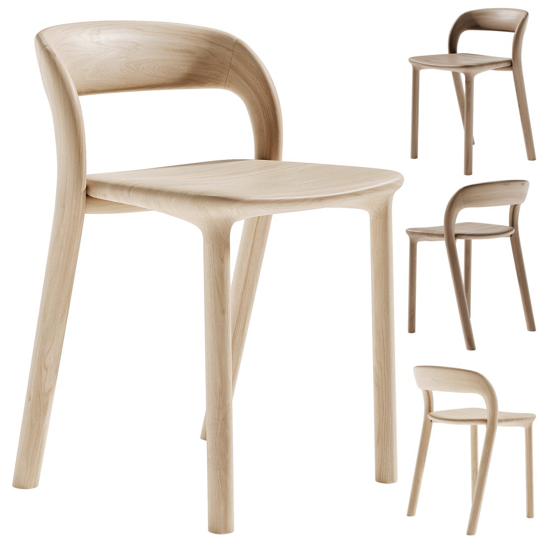 Lugano Chair - 3D Model for VRay, Corona