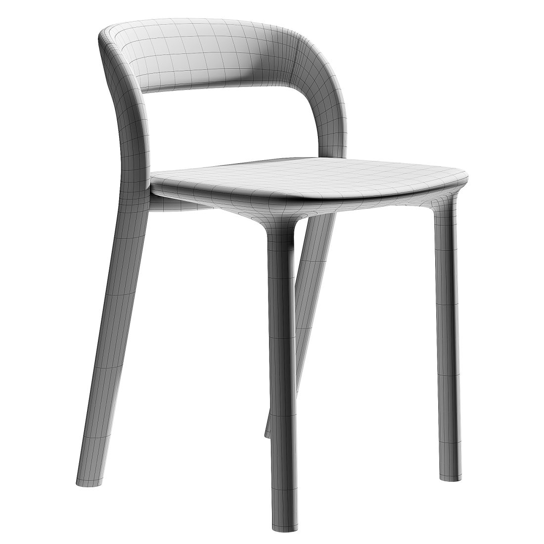 Lugano Chair - 3D Model for VRay, Corona