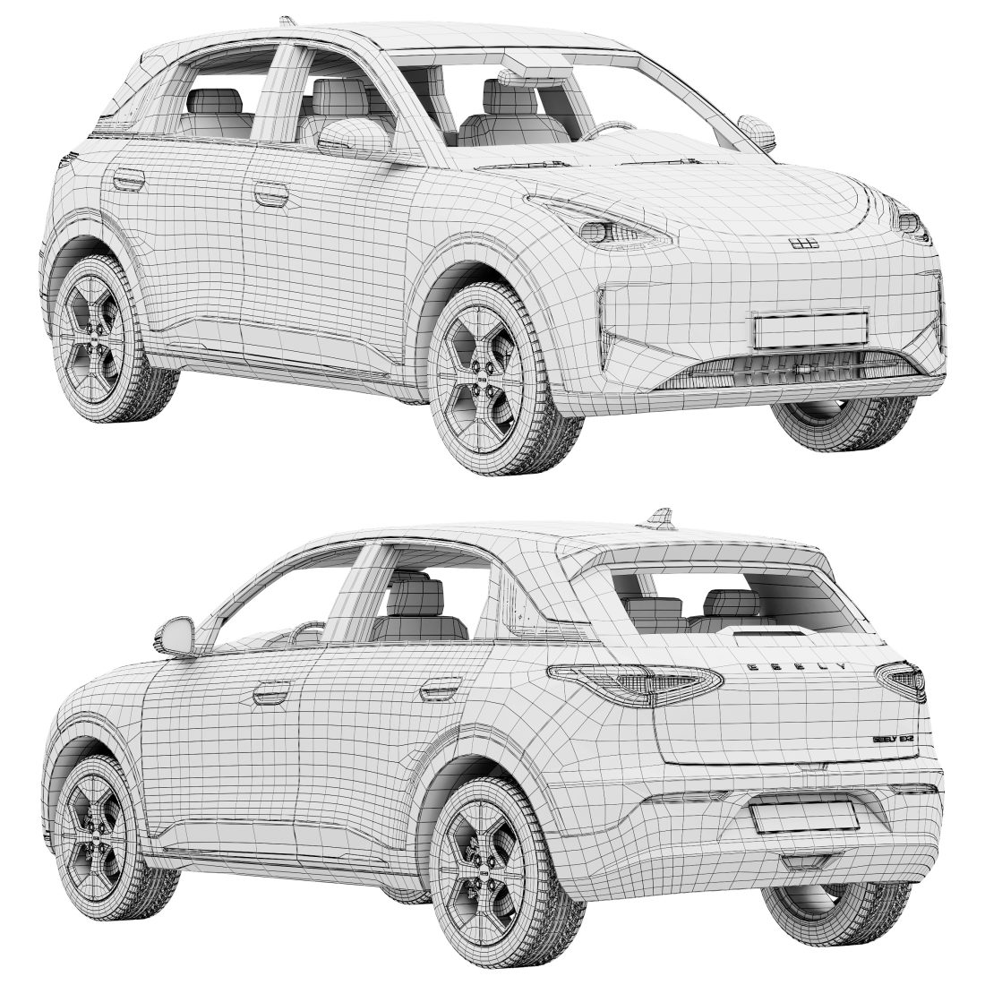 Geely EX2 2025 3D Model for Corona | CGMood