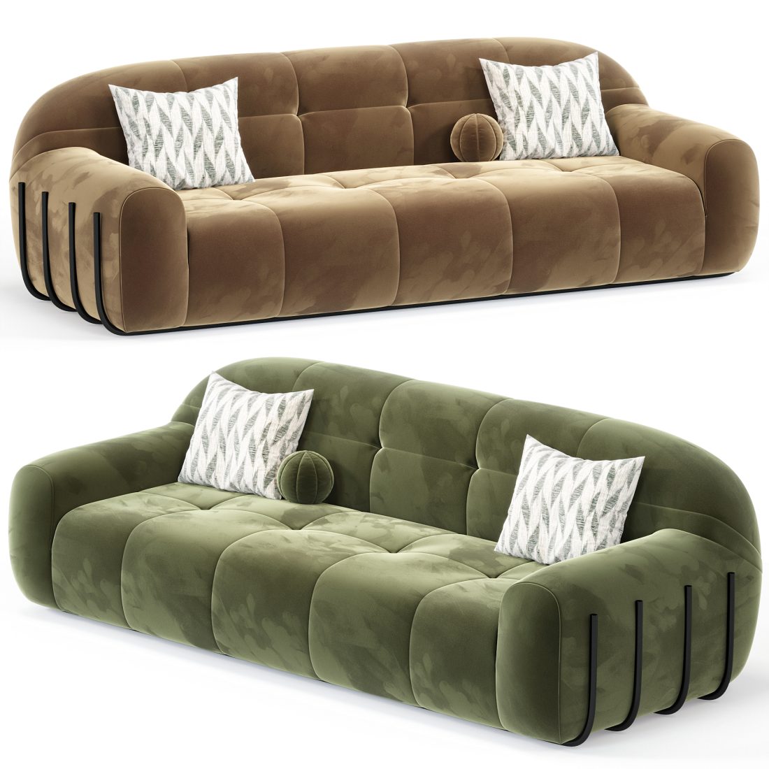 Gustus Sofa By Nohohome - 3D Model for VRay, Corona