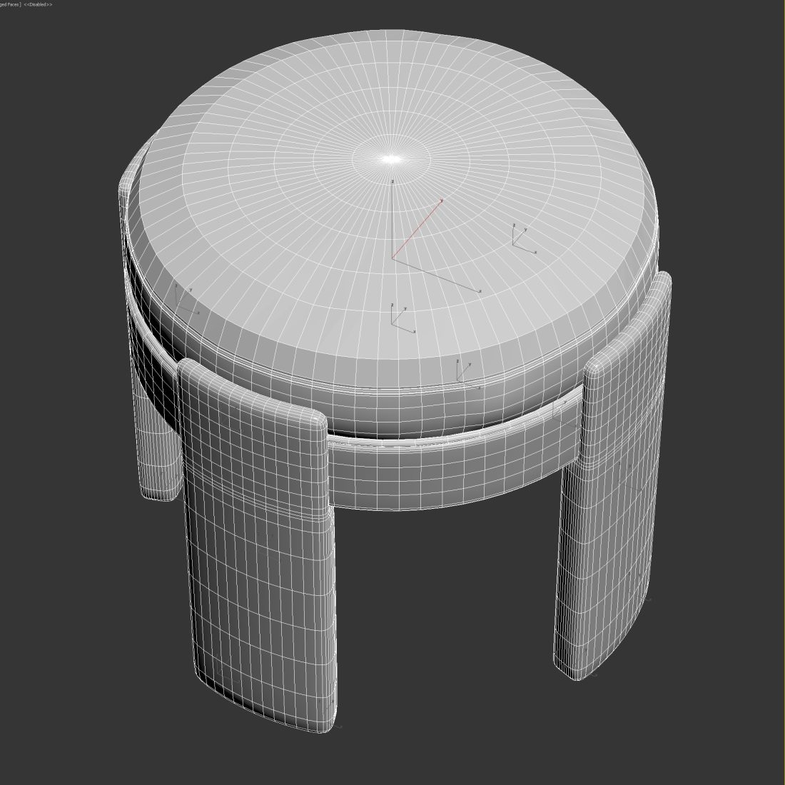 Palecek Faye Ottoman 3D Model for Corona | CGMood