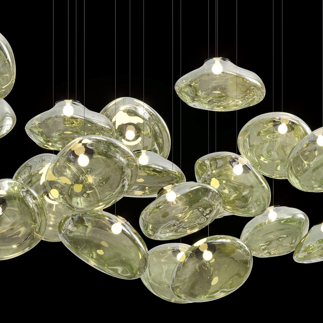 Random Glass Pendant Light By Pinlighting 3D Model for VRay, Corona ...
