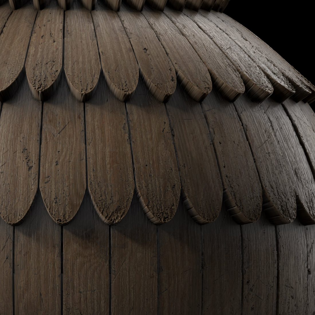 D269 Wood Roofing - Sbsar Seamless Pbr 4k Texture / PBR Material | CGMood
