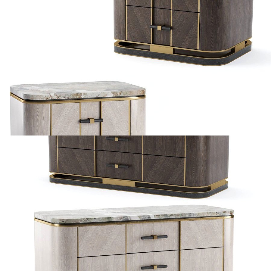 Ashi Bedside Table - 3D Model for Corona