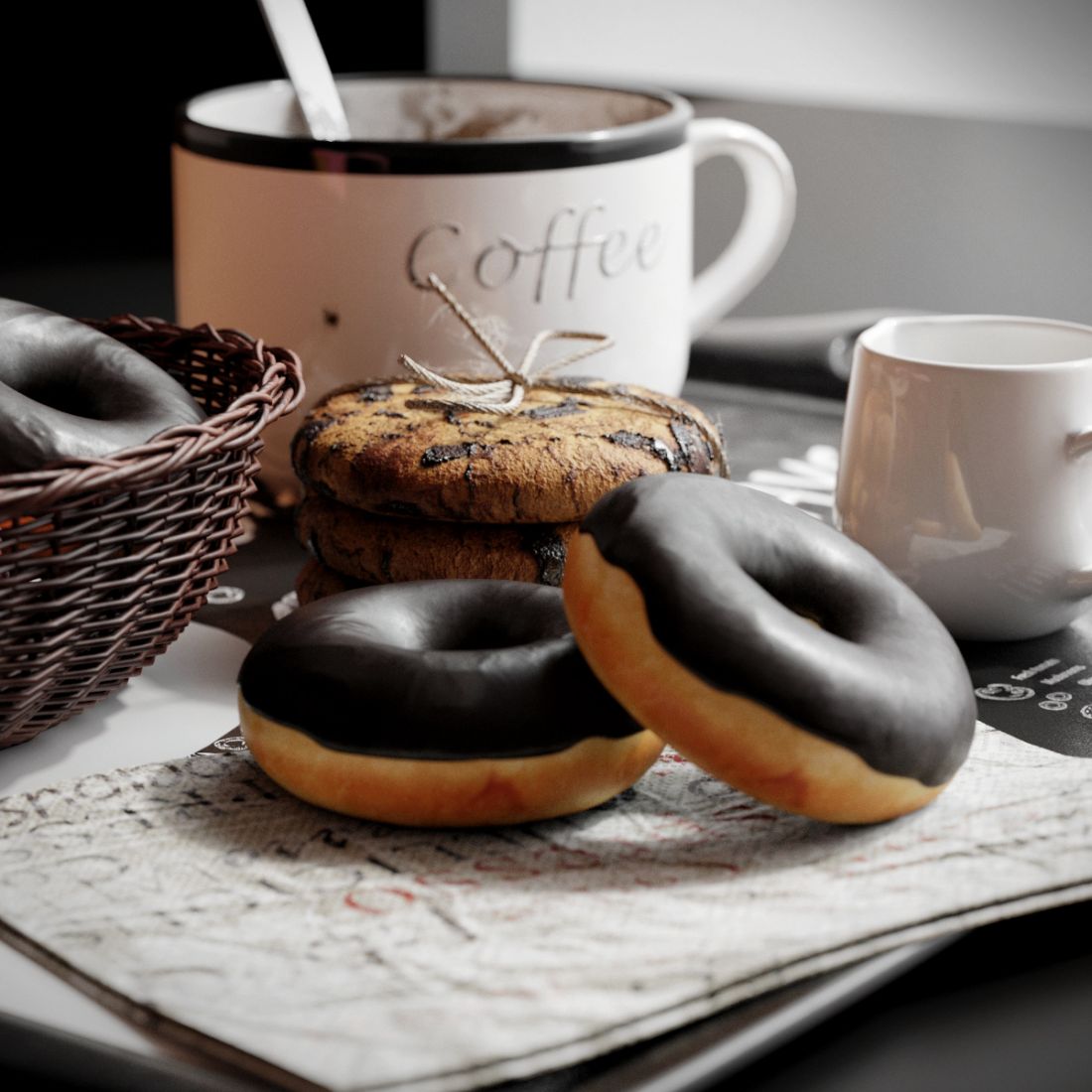 Coffee Set 3D Model for VRay, Corona | CGMood