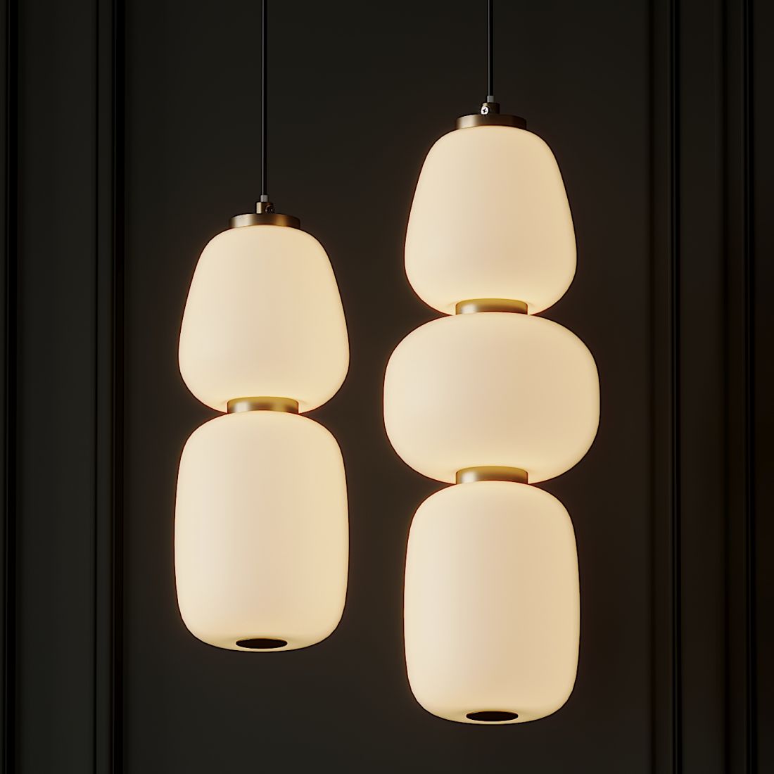Soji 3-light Led Mini Pendant By Et2 Lighting - 3D Model for Corona