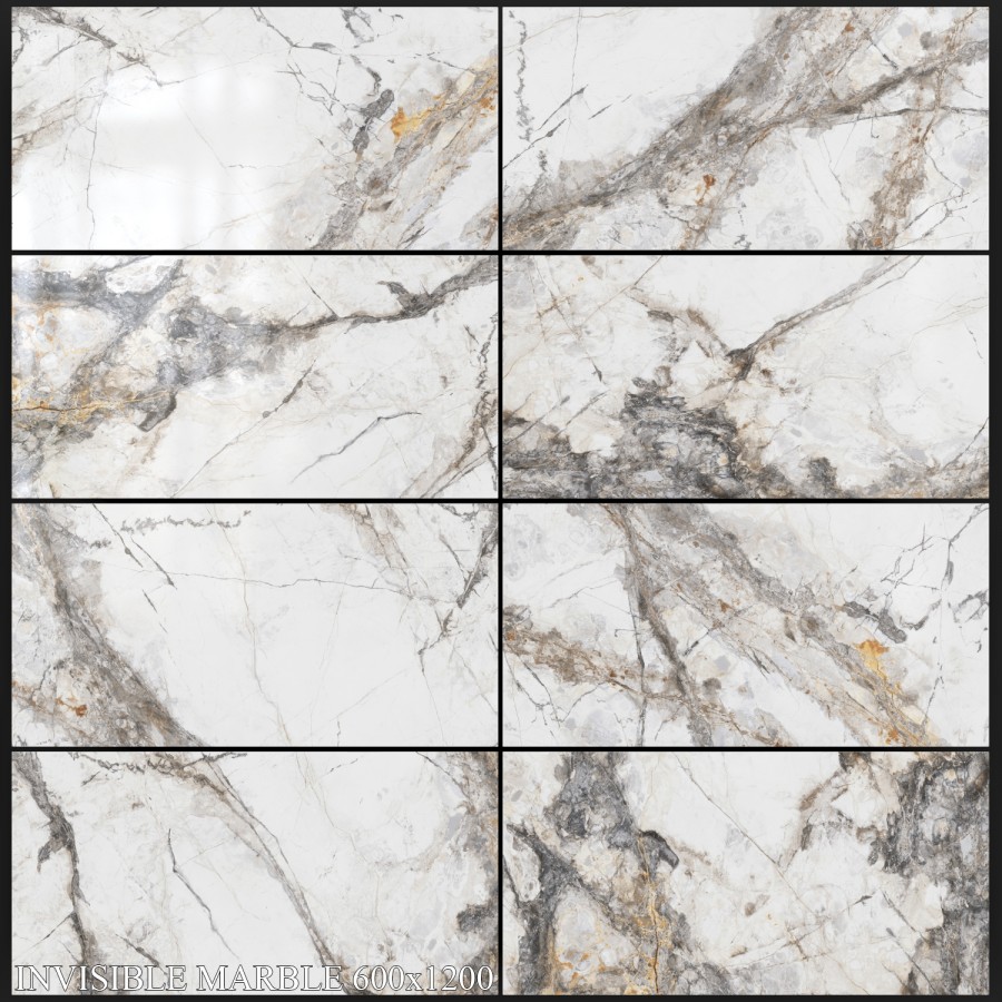 Yurtbay Seramik Invisible Marble Grey 600x1200 - 3D Model for VRay