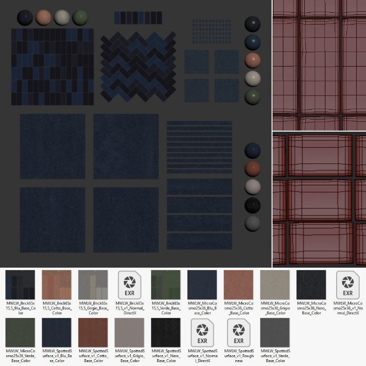 Cosmo Tile Set 3D Model for VRay, Corona | CGMood