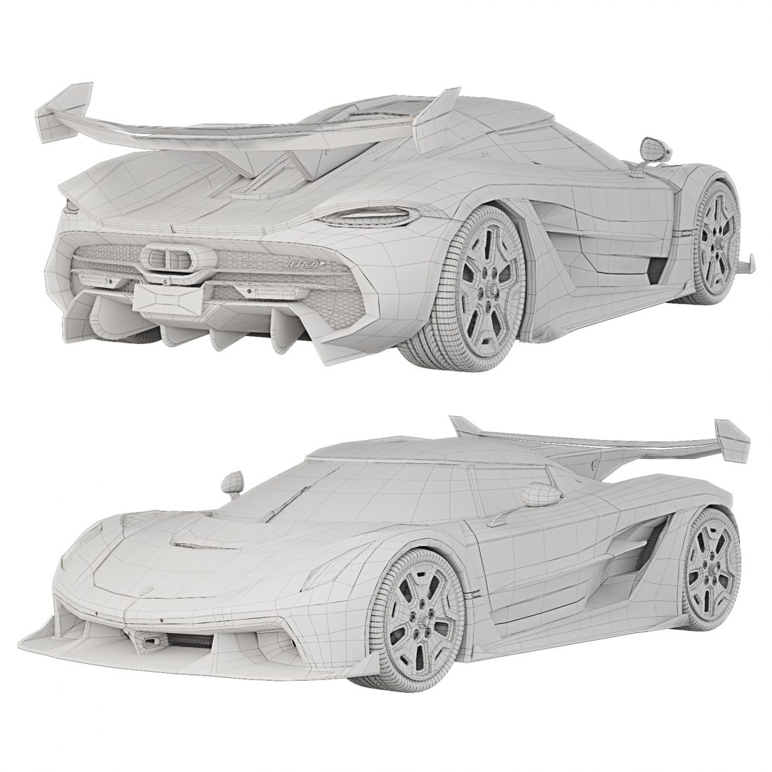 Koenigsegg Jesko 2019 - 3D Model for VRay