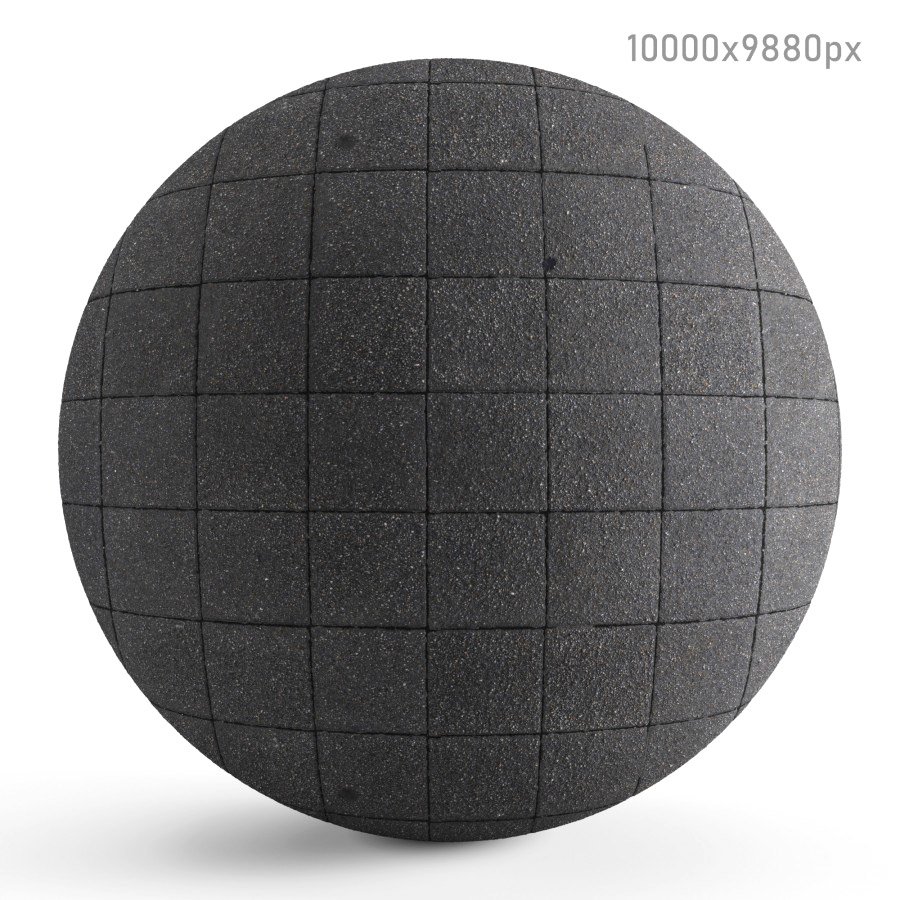 Seamless Square Paving Slabs V3 - 3D Model for VRay, Corona