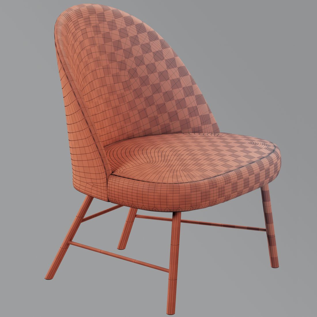 Giopagani Avec Moi Armchair With Fur - 3D Model for VRay, Corona