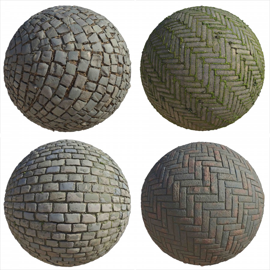 Paving Stone - 3D Model for VRay, Corona