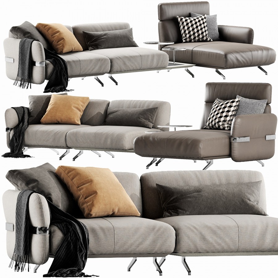 Natuzzi Pablo - 3D Model for VRay, Corona