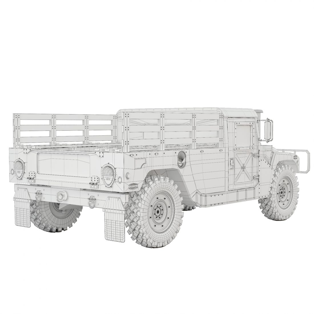 Humvee Military M998 3D Model for VRay | CGMood