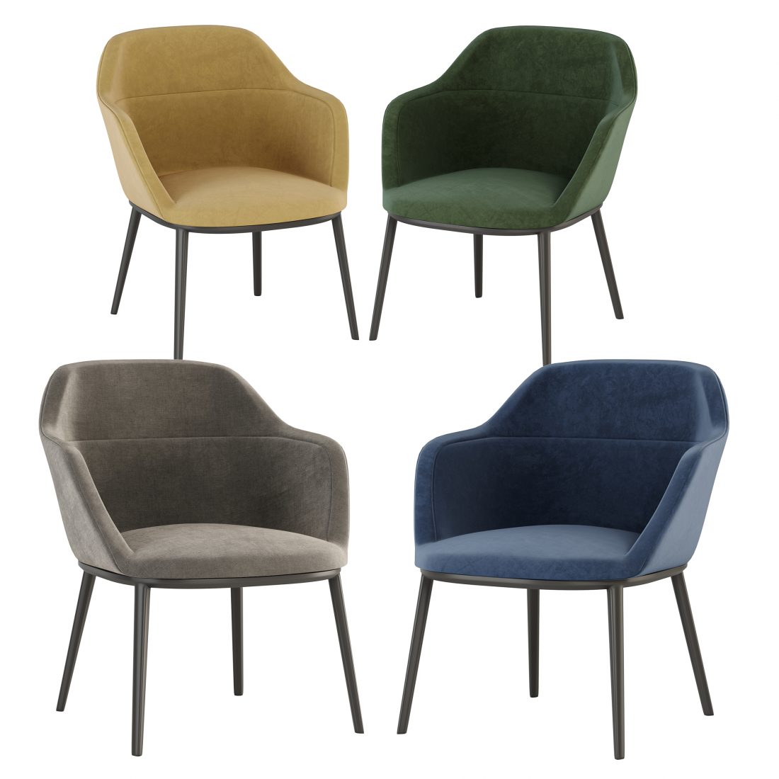 Caratos Maxalto Easy Chair - 3D Model for Corona