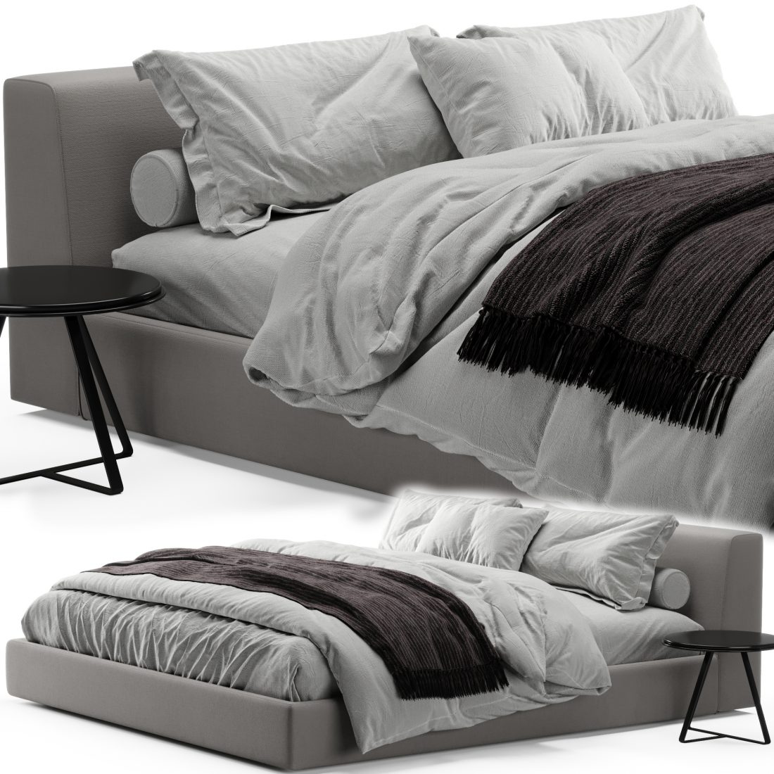 Meridiani Louis Up Bed - 3D Model for Corona