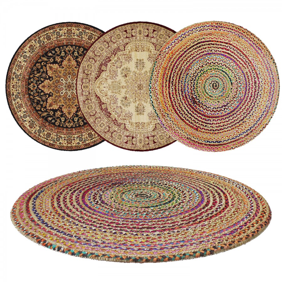 Round Rug №8 - 3D Model for VRay, Corona