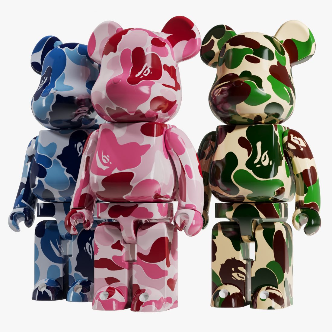 Bearbrick Bape Abc Camo - 3D Model for VRay, Corona