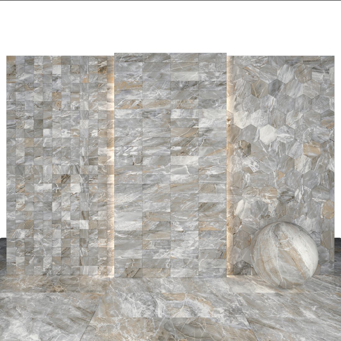 Canyon Gray Marble - 3D Model for VRay