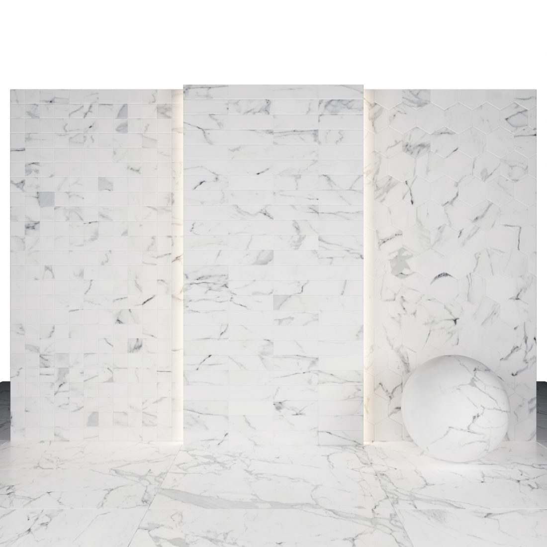 Carrara White Marble 05 - 3D Model for VRay