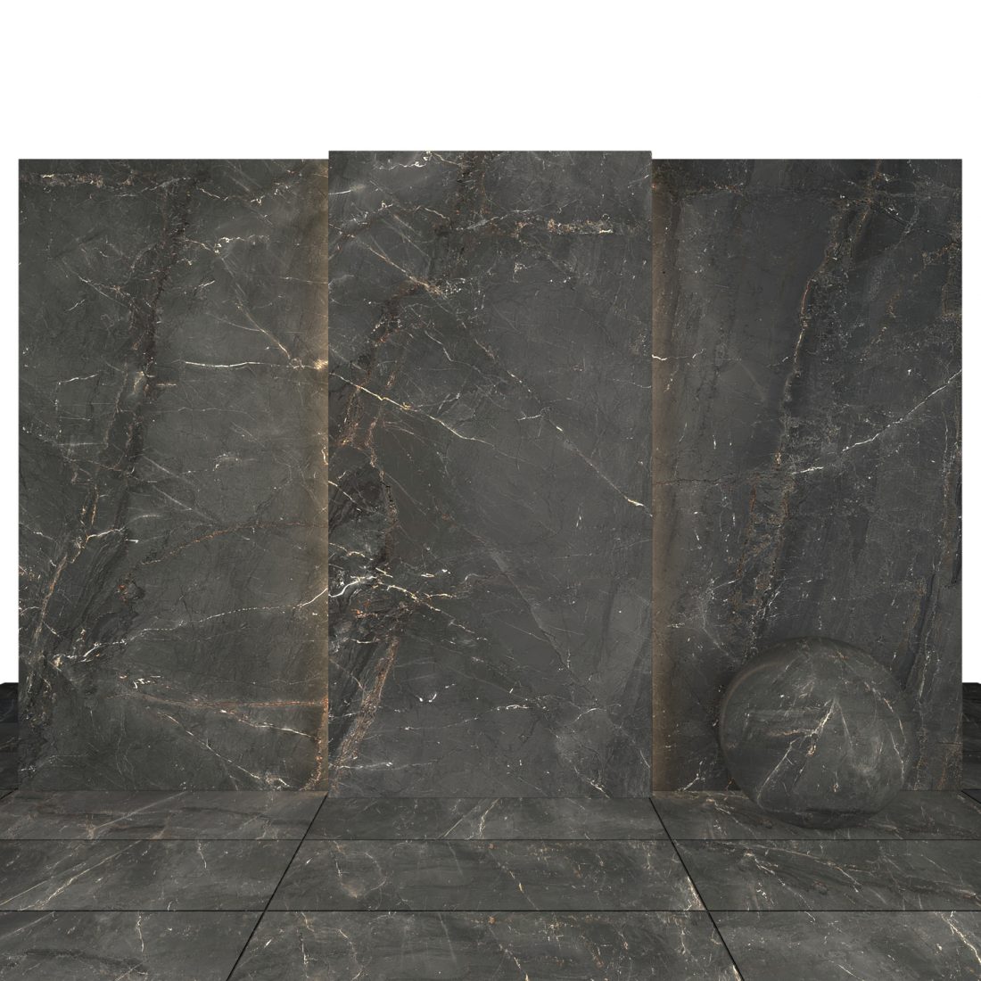 Precious Dark Gray Marble - 3D Model for VRay