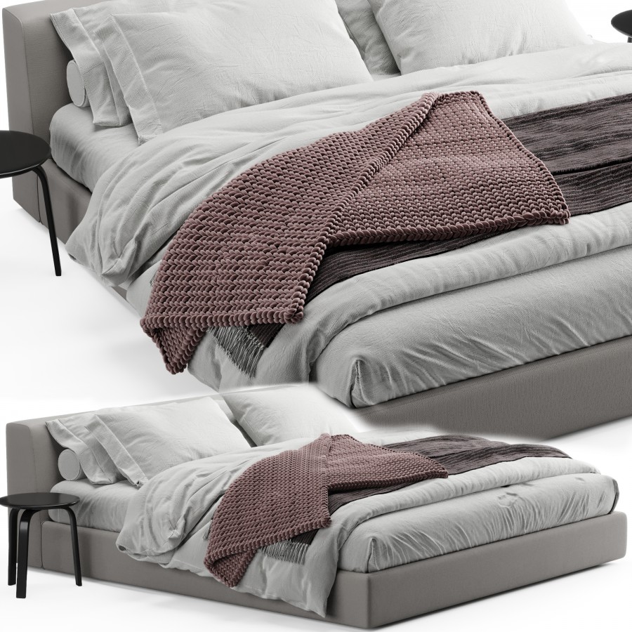 Meridiani Louis Bed - 3D Model for Corona