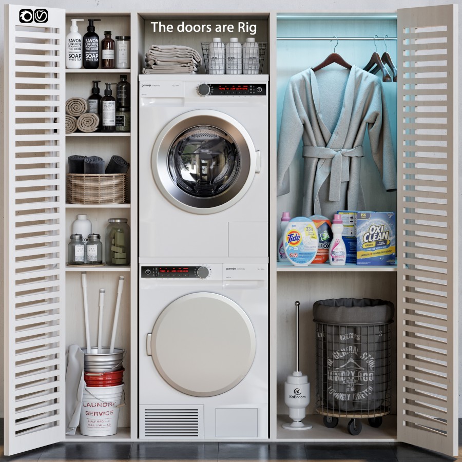 Laundry Set - 3D Model for VRay, Corona