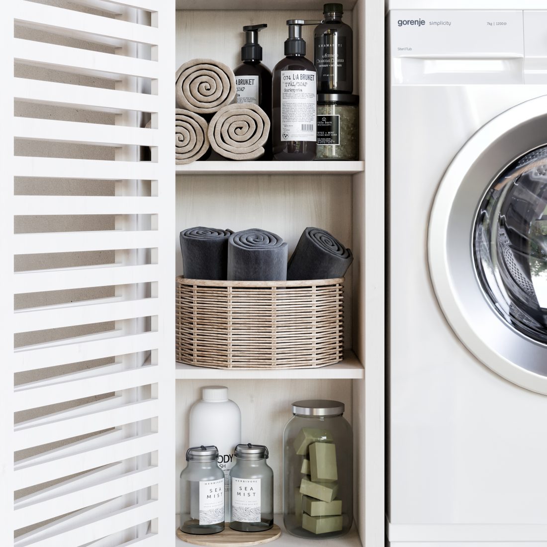 Laundry Set 01 - 3D Model for VRay, Corona