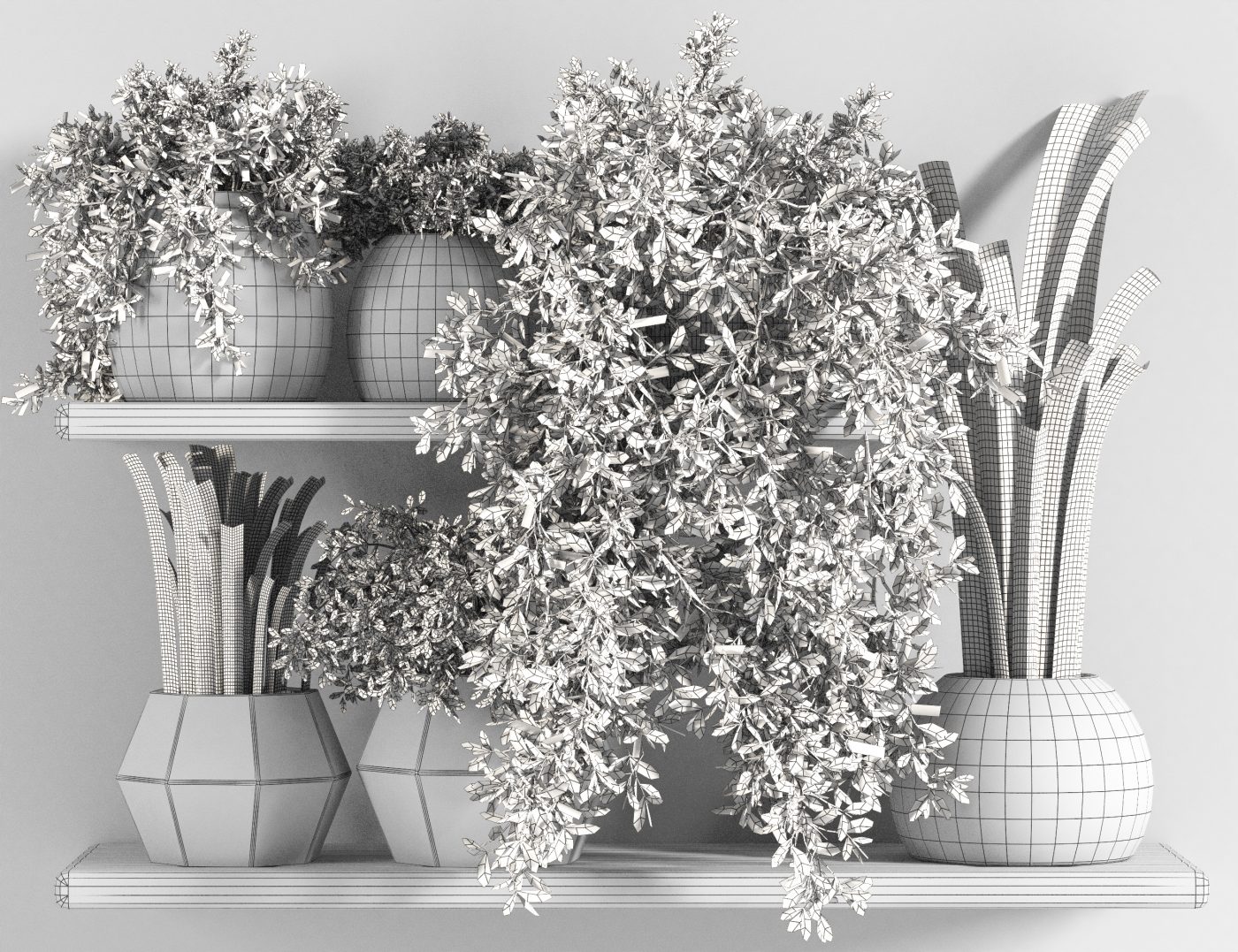 2 Fabulous Plant Shelves 3D Model for VRay, Corona | CGMood