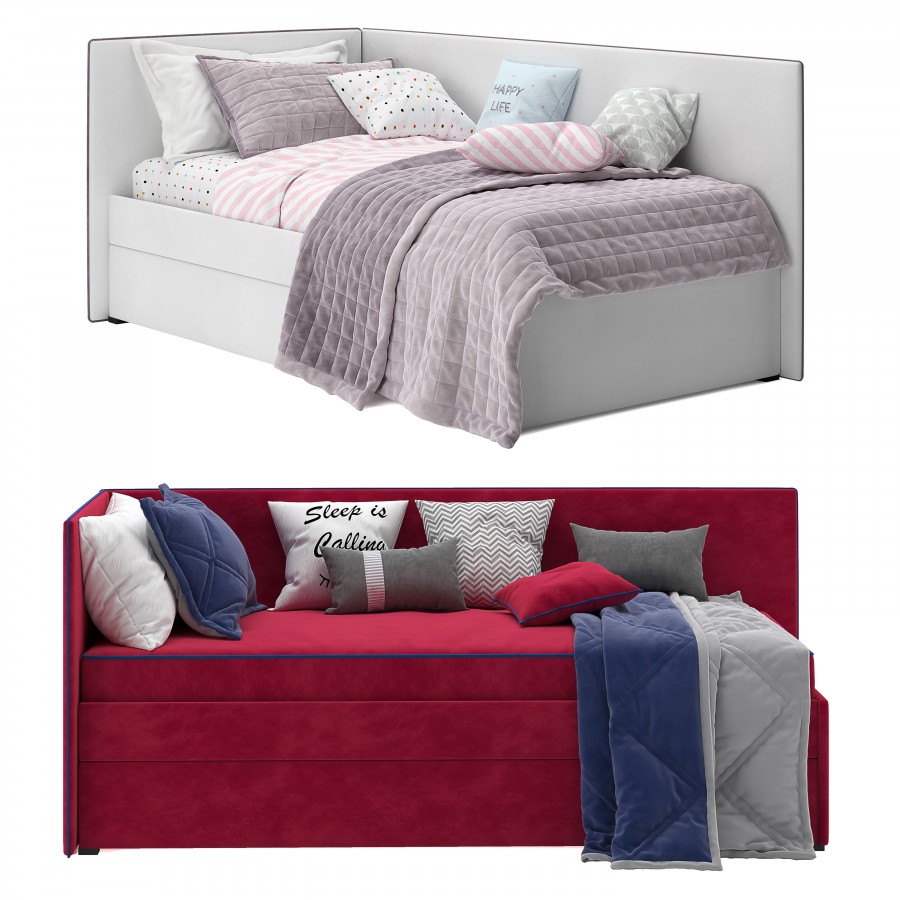 One Side Bert Bed - 3D Model for VRay, Corona